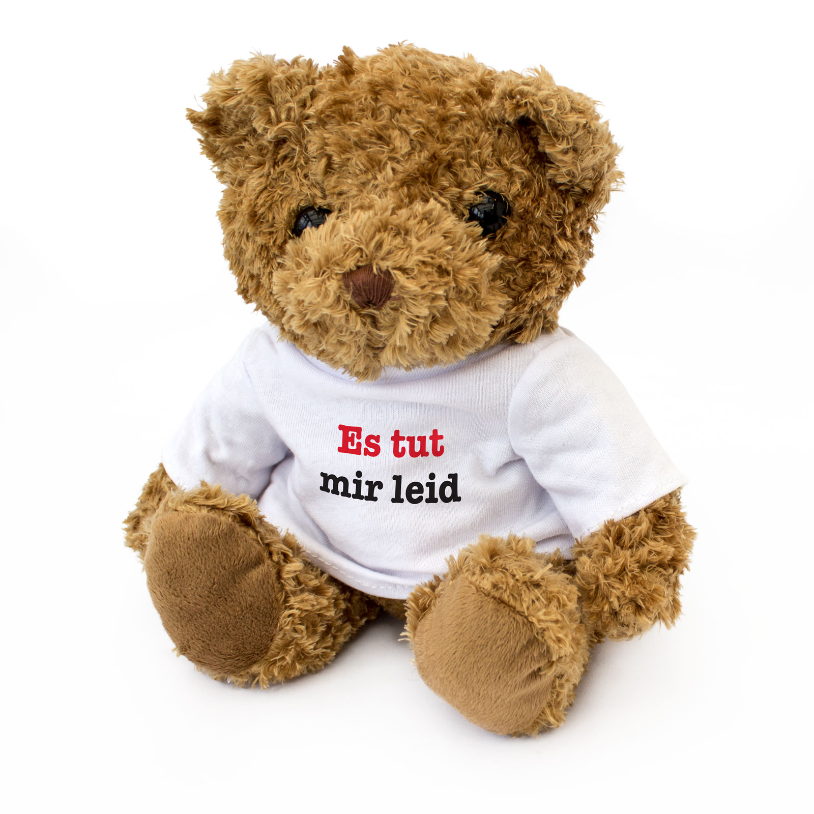 NEW ES TUT MIR LEID Cute And Cuddly Teddy Bear Gift I Am Sorry In